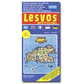 GreekShops.com : Greek Products : Maps of Greece : Road Map of Lesvos ...