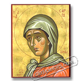 GreekShops.com : Greek Products : Icons By Zafiris : St. Sarah (5x6.25 ...