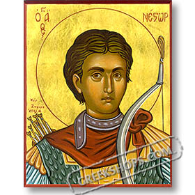 GreekShops.com : Greek Products : Icons By Zafiris : St. Nestor (8x10 ...